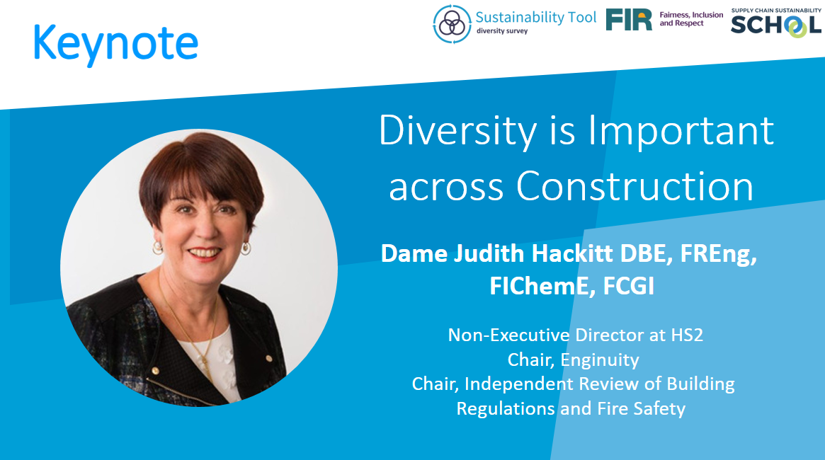Keynote: 'Diversity is Important across Construction' by Dame Judith ...